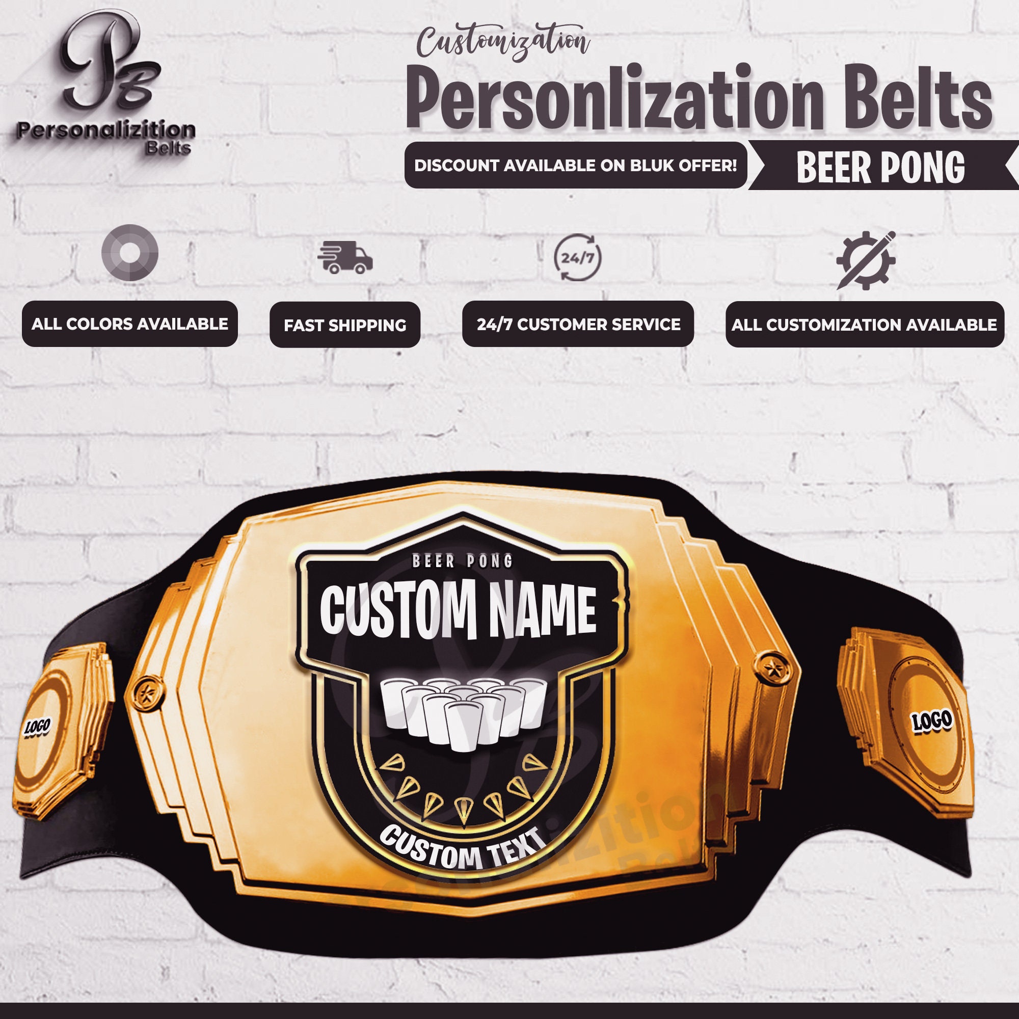 Beer Pong Championship Belts