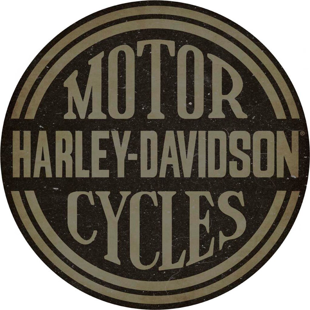 Harley Davidson Motor Cycles 14 Round Heavy Duty USA Made Metal ...