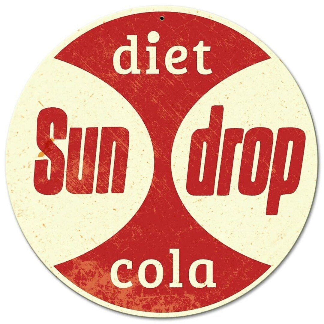 Diet Sundrop Cola Soda Pop 14" Round Heavy Duty USA Made Metal General ...