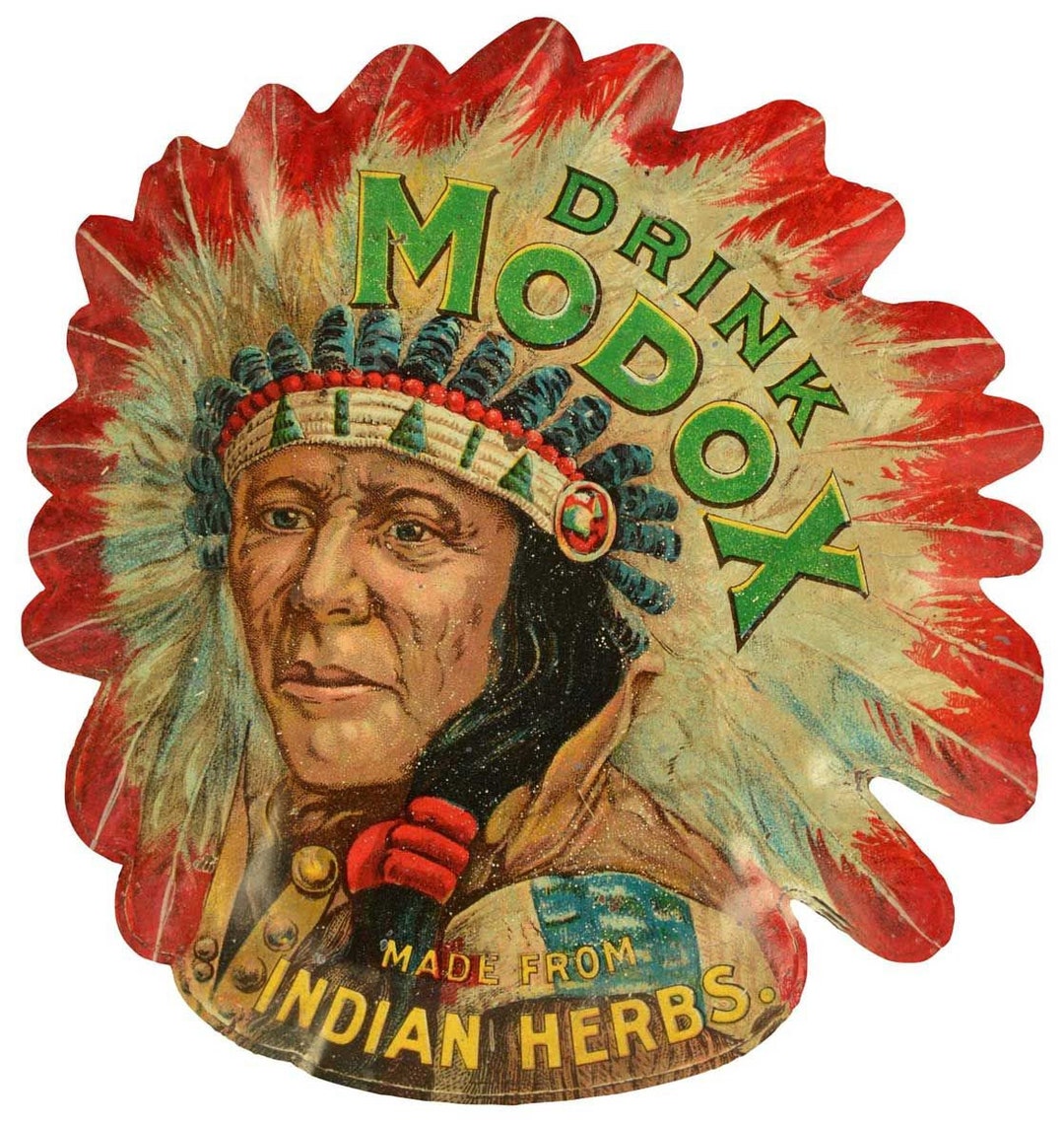 Drink Modox Soda Pop Indian Chief 24 Heavy Duty USA Made Metal General ...