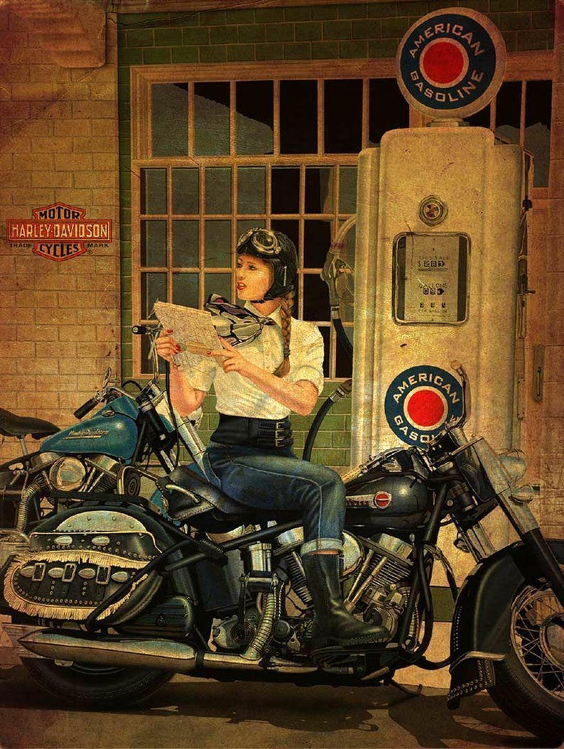 Harley Davidson American Gasoline 16" Heavy Duty USA Made Metal Gas ...