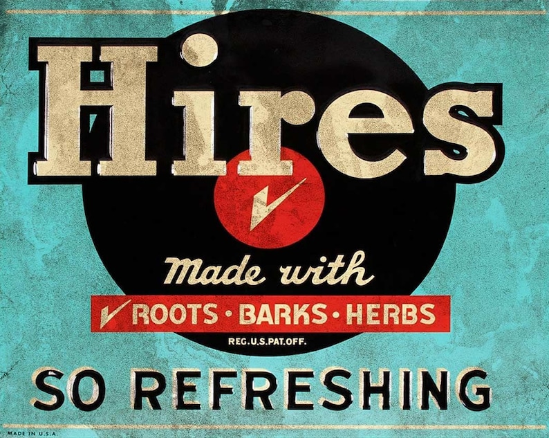 Hires Root Beer Soda Pop Roots Herbs Barks 15" Heavy Duty USA Made ...