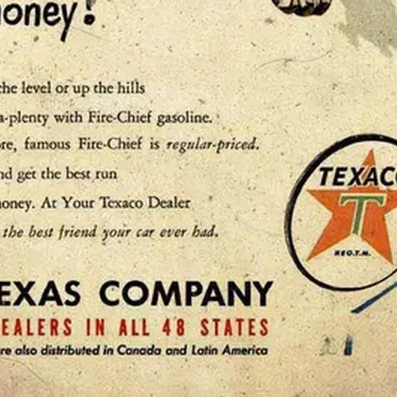 1951 Texaco Fire Chief Dalmatian Dogs 16" Heavy Duty USA Made Metal ...