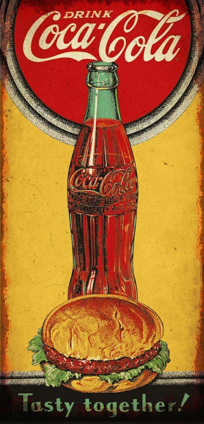 Coca Cola Hamburger Coke Bottle 20" Heavy Duty USA Made Metal Soda ...