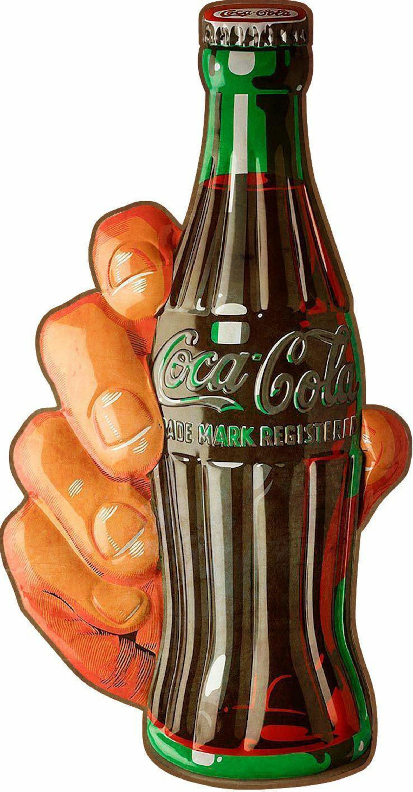 Coca Cola Hand Holds Coke Bottle 19" Heavy Duty USA Made Metal ...
