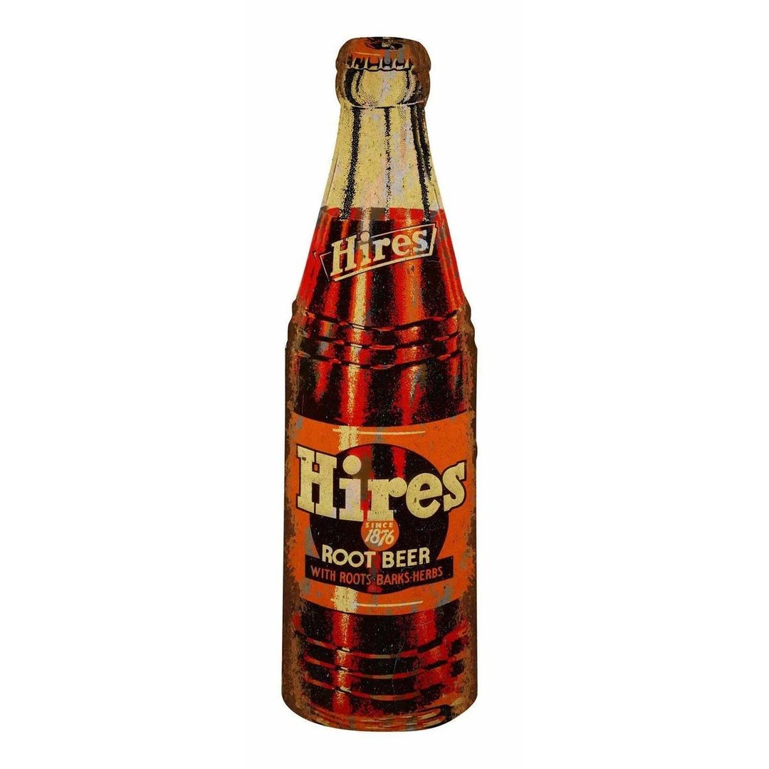 Hires Root Beer Since 1876 Glass Soda Bottle 23" Heavy Duty USA Made ...