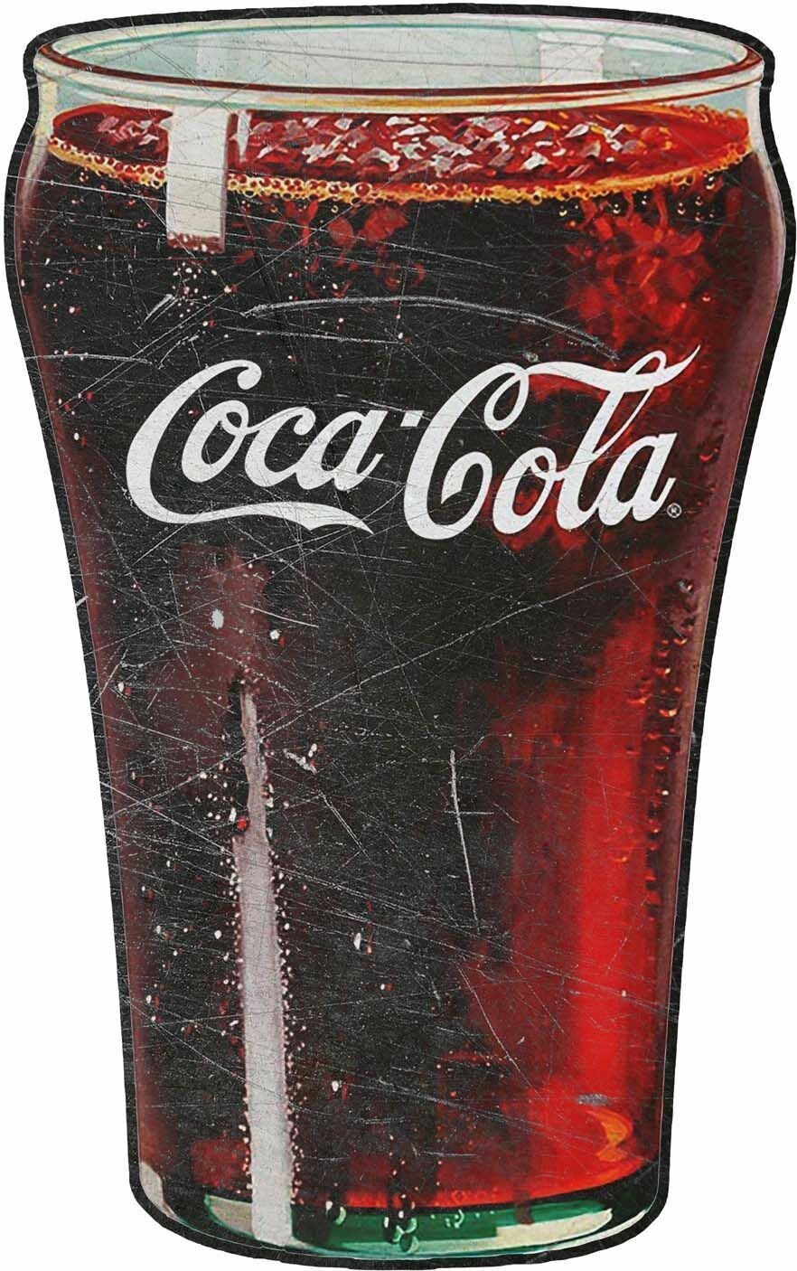 Coca Cola Full Glass of Coke 19 Heavy Duty USA Metal Soda Pop ...