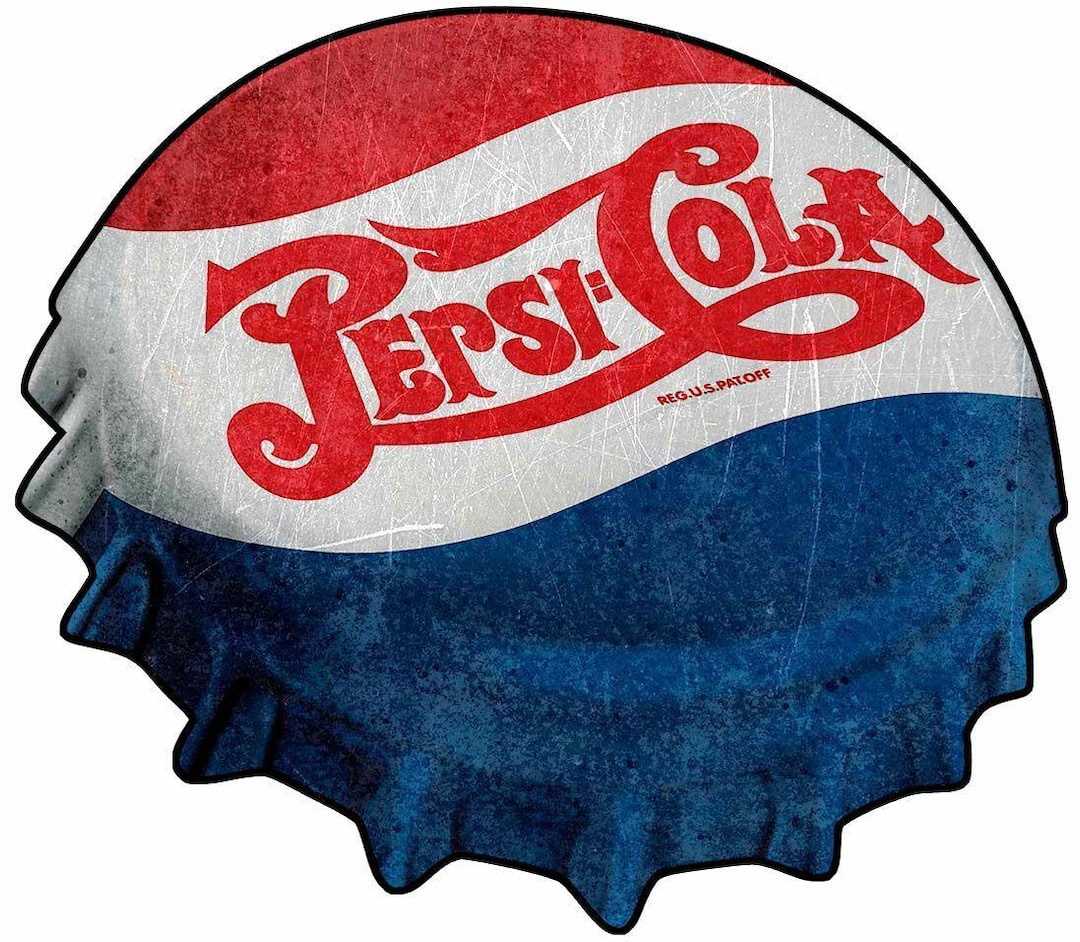 Pepsi Cola Bottle Cap Double Dot Logo 15" Heavy Duty USA Made Metal ...