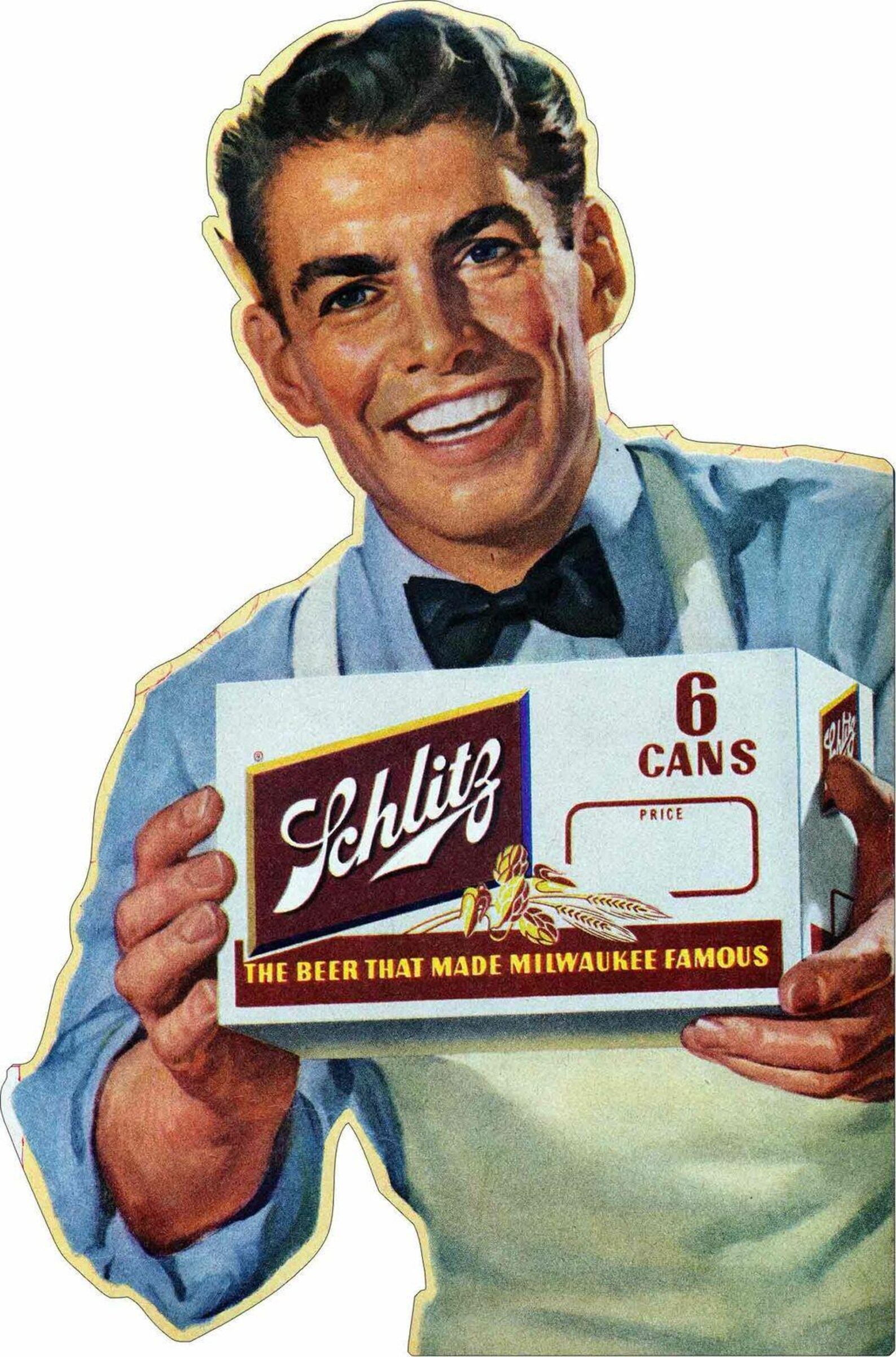 Schlitz Beer Milwaukee Famous Store Clerk 30" Heavy Duty USA Made Metal ...