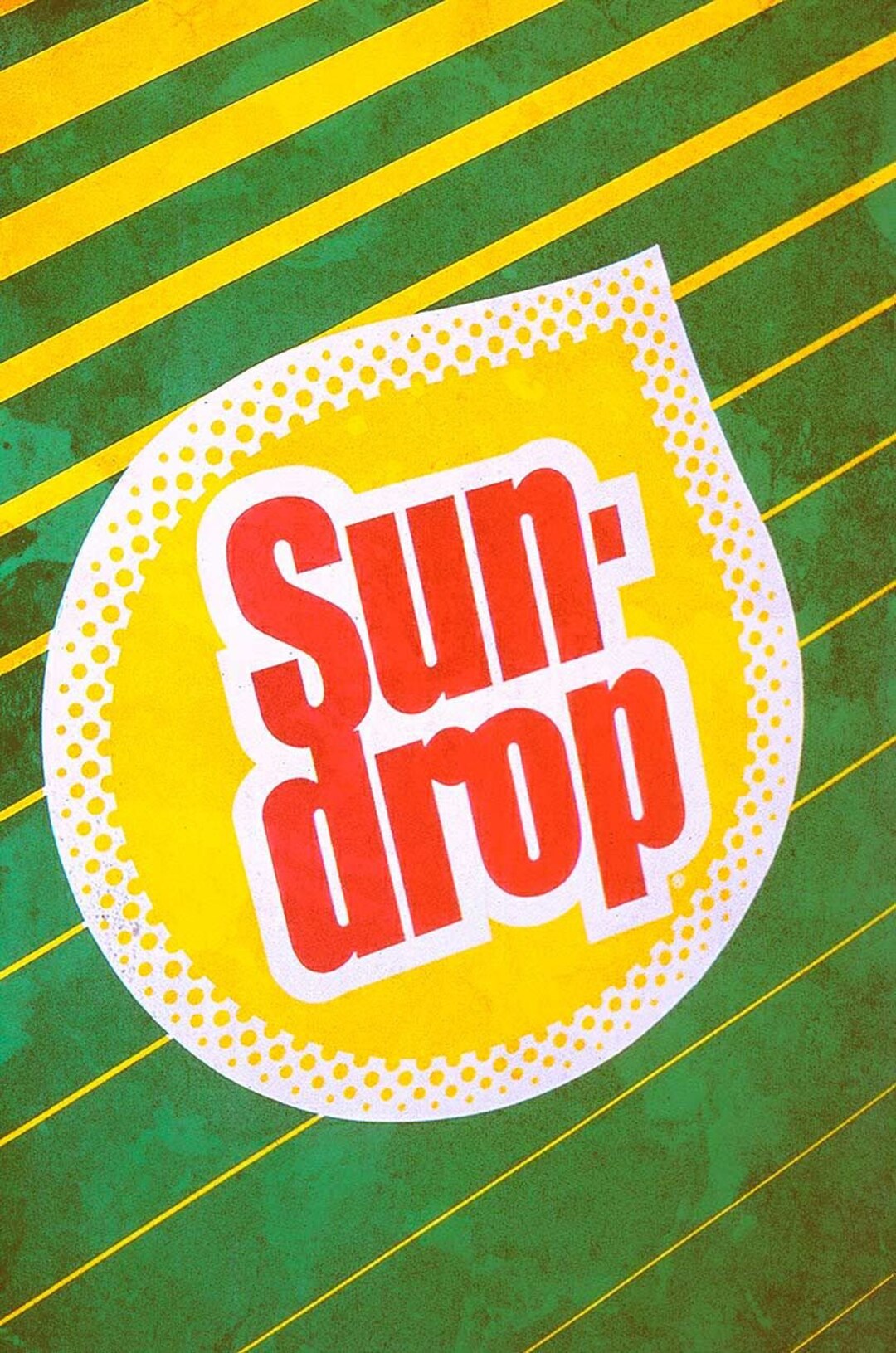 1980s Vintage Style Logo Sundrop Soda Pop 18" Heavy Duty USA Made Metal ...