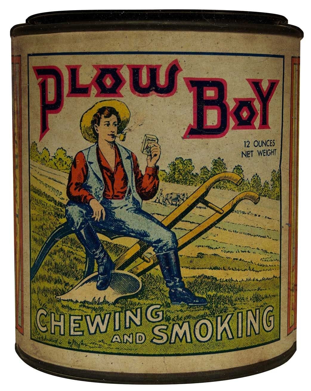 Plow Boy Chewing Smoking Tobacco 24 Heavy Duty USA Made Metal General ...
