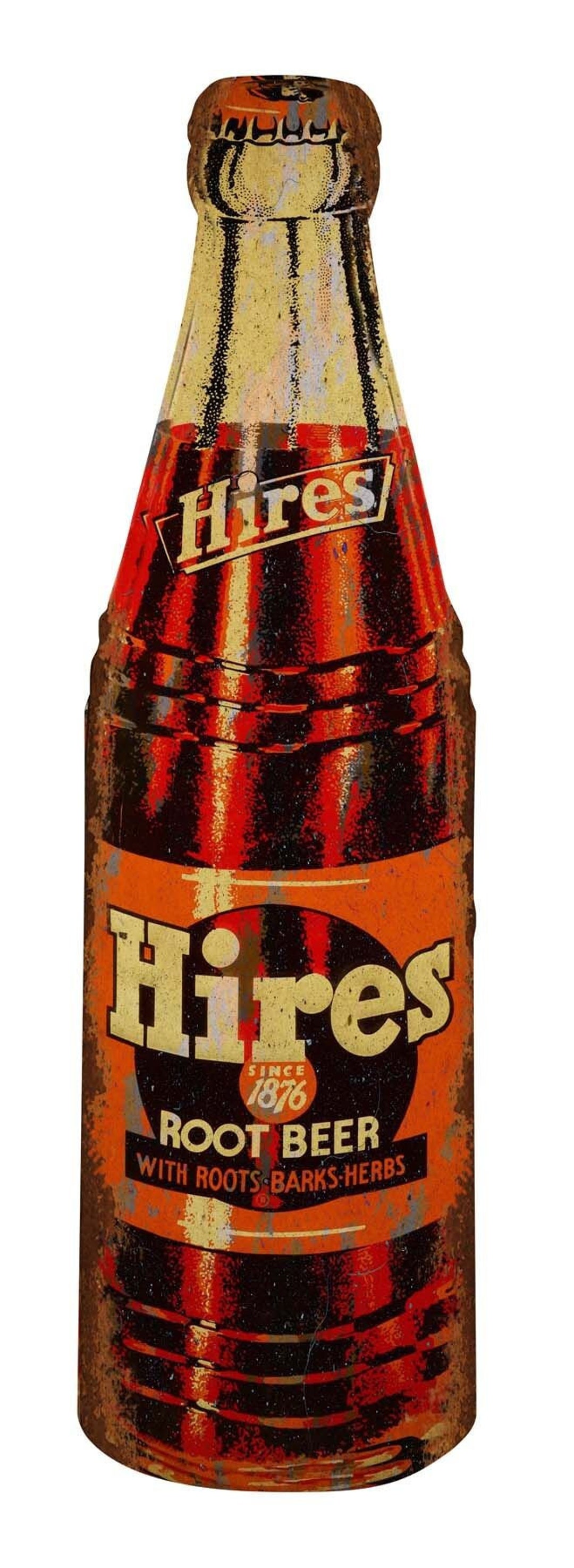 Hires Root Beer Since 1876 Glass Soda Bottle 23 Heavy Etsy