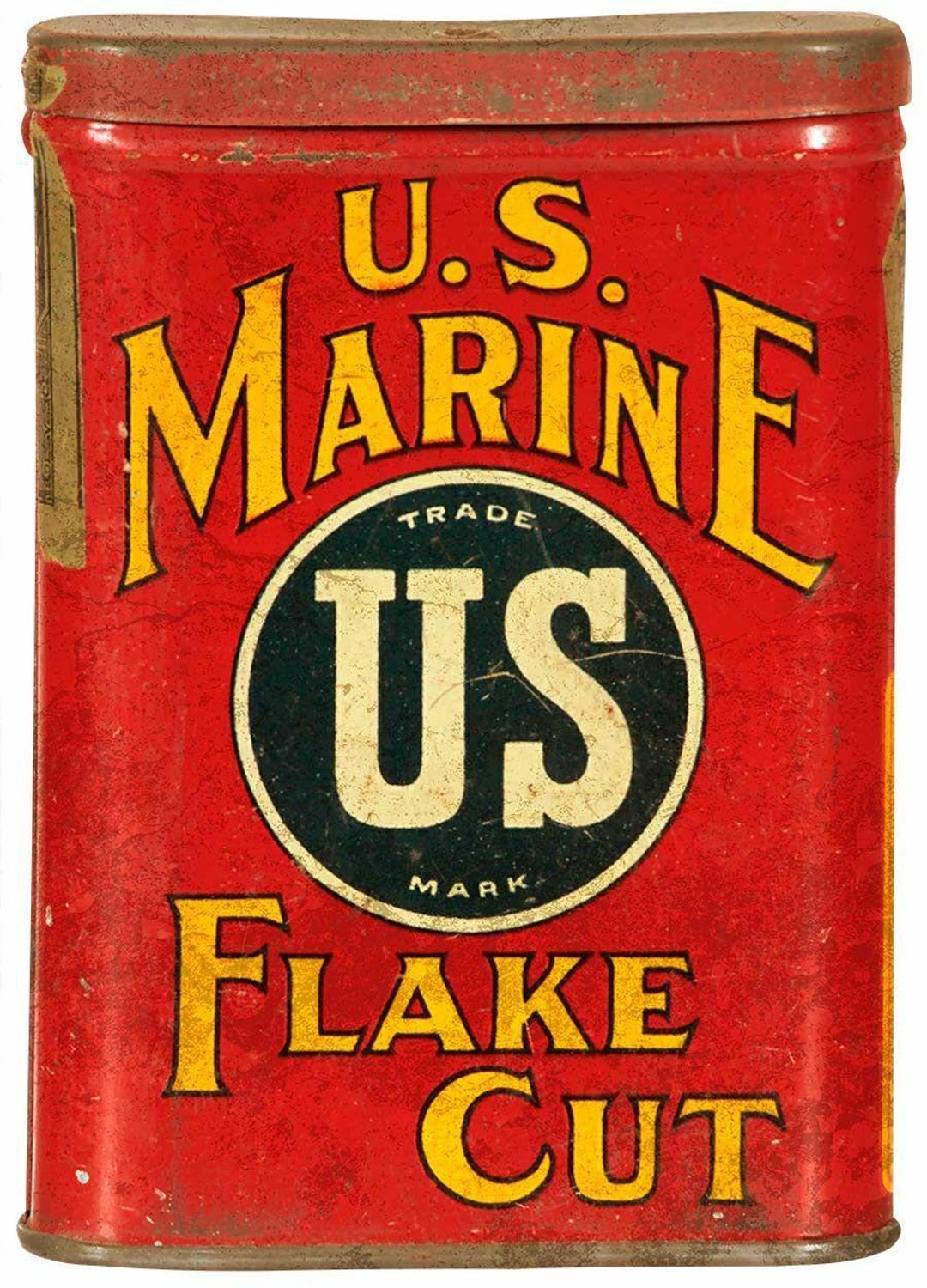 U.S. Marine Flake Cut Tobacco Can 17" Heavy Duty USA Made Metal ...