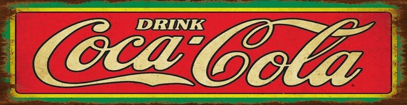 Drink Coca Cola 20 Heavy Duty USA Made Metal Soda Pop Coke Advertising ...