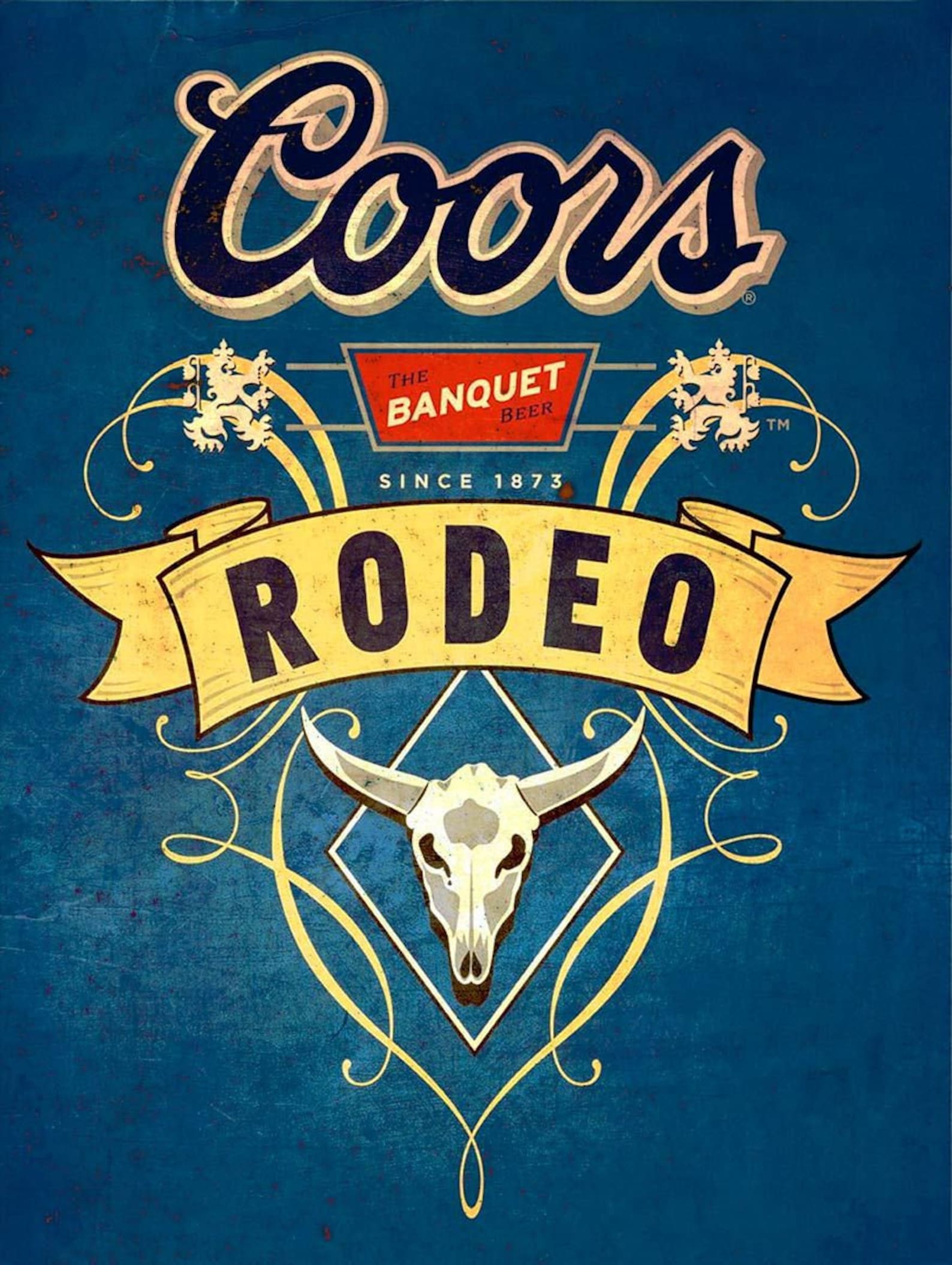 Coors Rodeo Banquet Beer Since 1873 16 Heavy Duty USA Made Metal ...