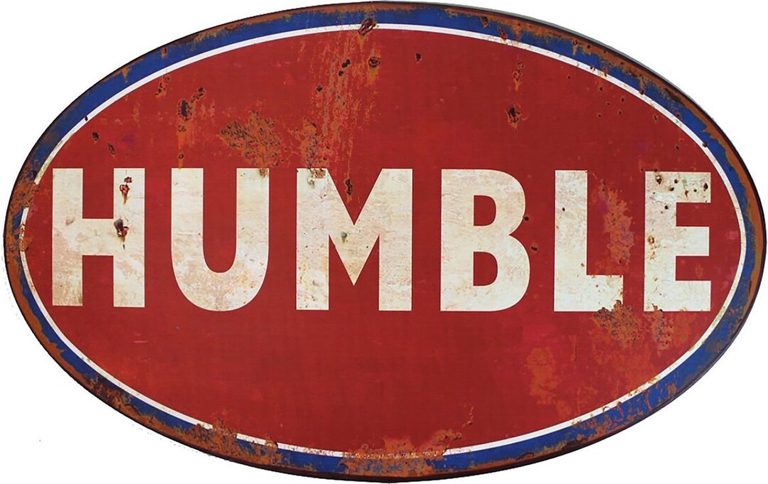 Humble Gasoline Motor Oil 16 Heavy Duty USA Made Metal Gas Advertising ...