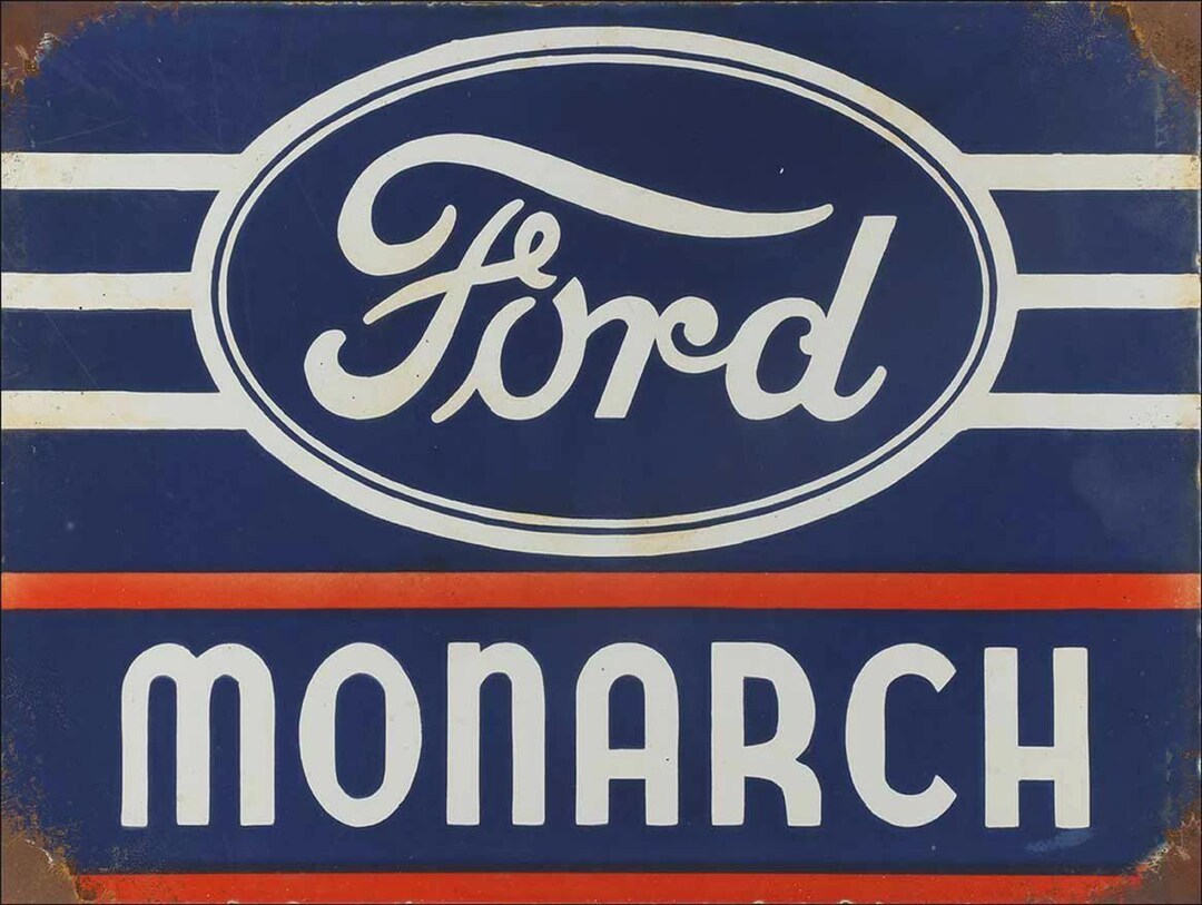 Ford Monarch Car 16" Heavy Duty USA Made Metal Automobile Advertising ...