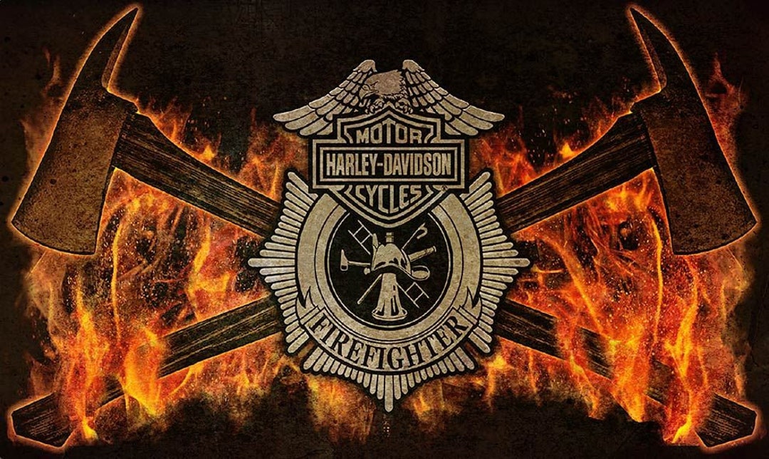 Harley Davidson Motorcycles Firefighter Fire 14 Heavy Duty USA Made ...