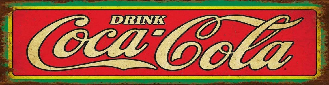 Drink Coca Cola 20" Heavy Duty USA Made Metal Soda Pop Coke Advertising ...