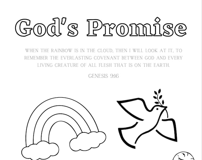 God's Promises noah's Ark/bible Verse Printable - Etsy