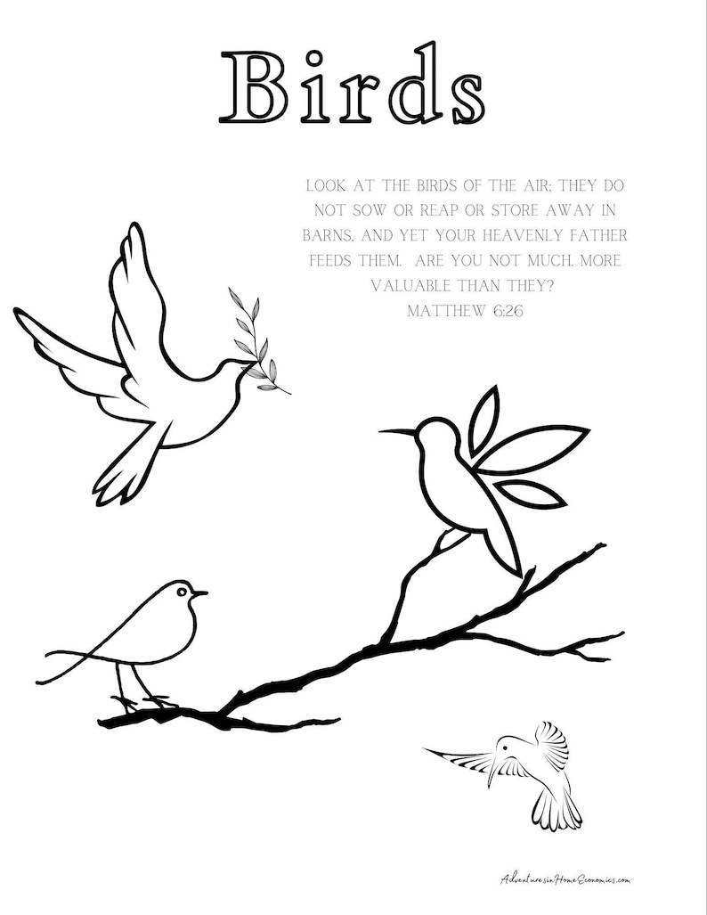 Birds/bible Verse Printable - Etsy
