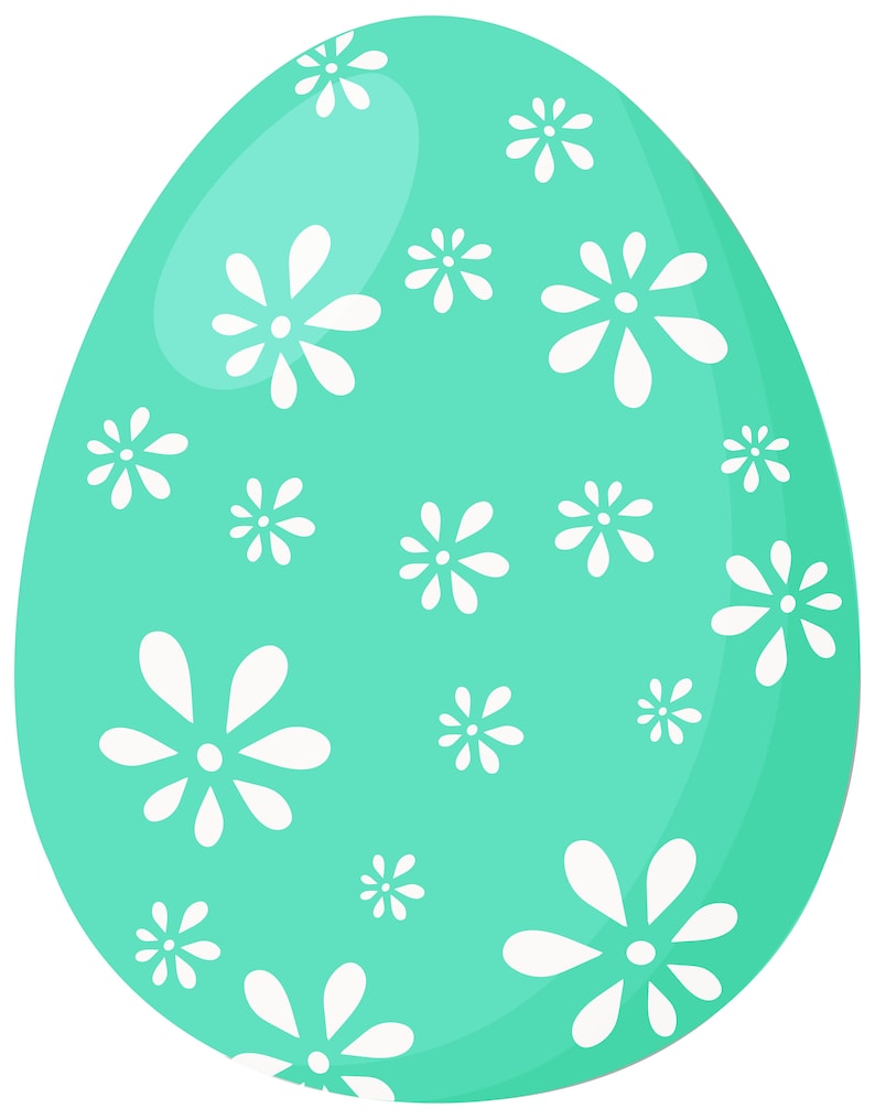 28 Easter Egg Clipart Designs: PNG & SVG. Spring Clipart, Cute Easter ...