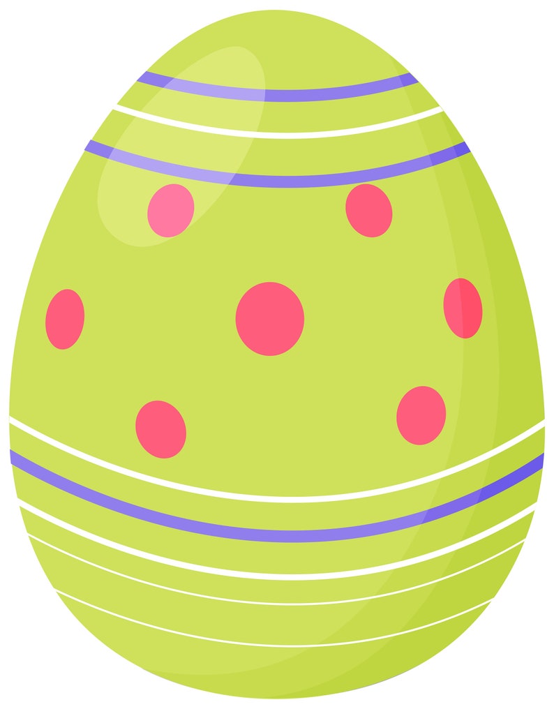 28 Easter Egg Clipart Designs: PNG & SVG. Spring Clipart, Cute Easter ...