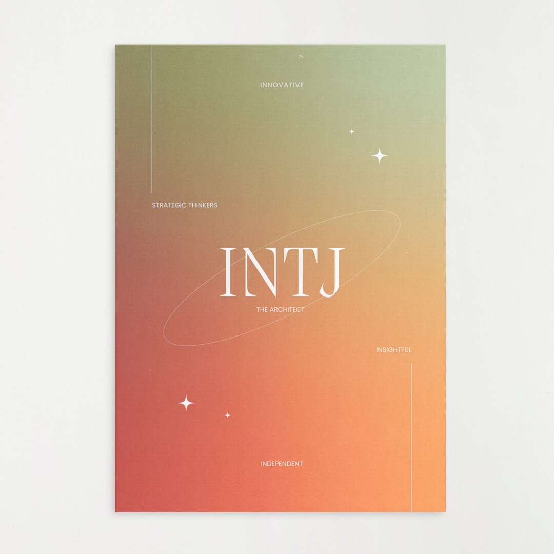 Gradient INTJ Printable Art Aura Gradient Poster - Etsy