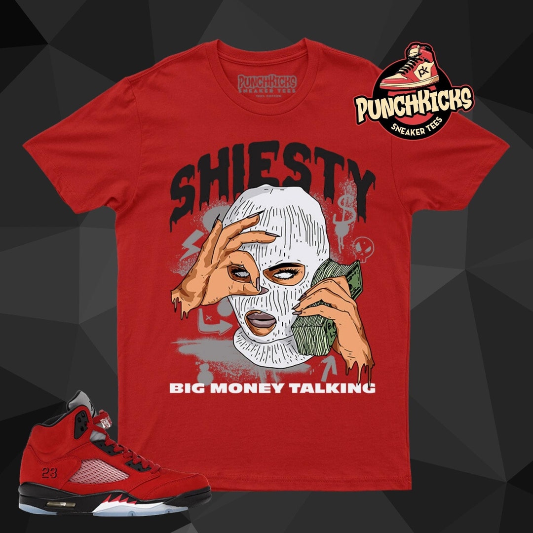 Jordan 5 Raging Bull Sneaker Shirt para que coincida con Shiesty Big ...