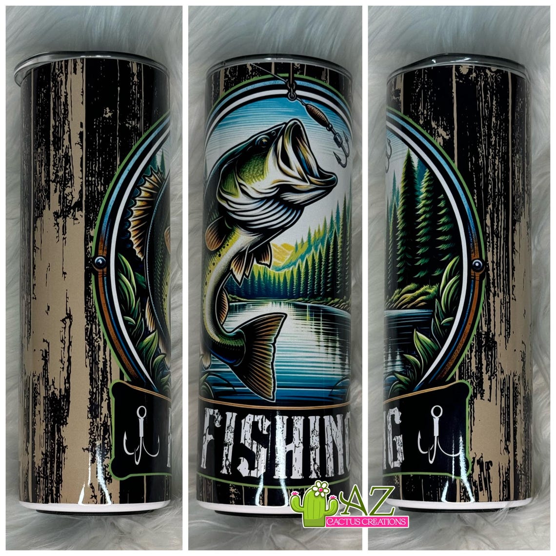 Fishing Tumbler for Men – Bass Fishing Cup With Hook Design ...