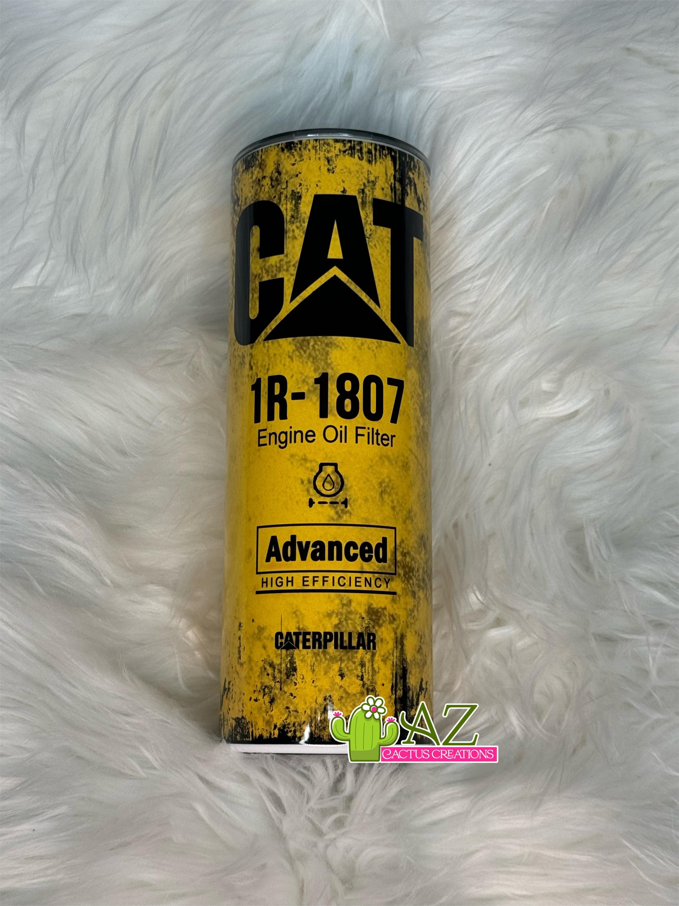 CAT Oil Filter Tumbler 20oz – Caterpillar Engine Oil Can Cup, Mechanic ...