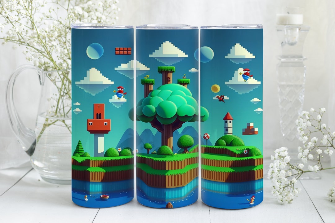 Video Gamer Scene Sublimation Tumbler Wrap, PNG File, Instant Digital ...