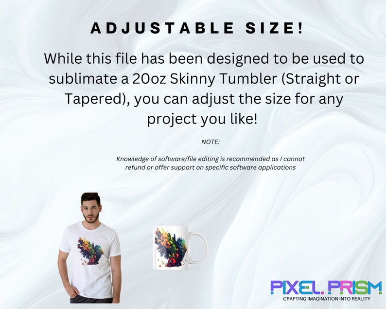 Blue Surreal Abstract Art Sublimation Design for 20oz Straight ...