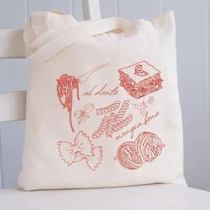 Al Dente Pasta Tote Bag La Dolce Vita Pasta Lover Gift Italian Gifts ...