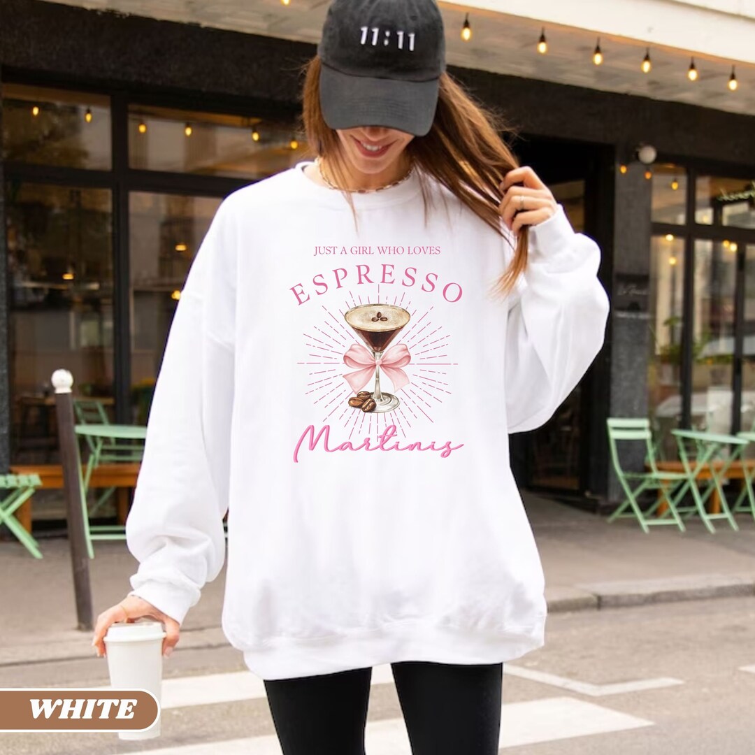 Espresso Martini Coquette Sweatshirt Coffee Lover Gift Martini Crewneck ...