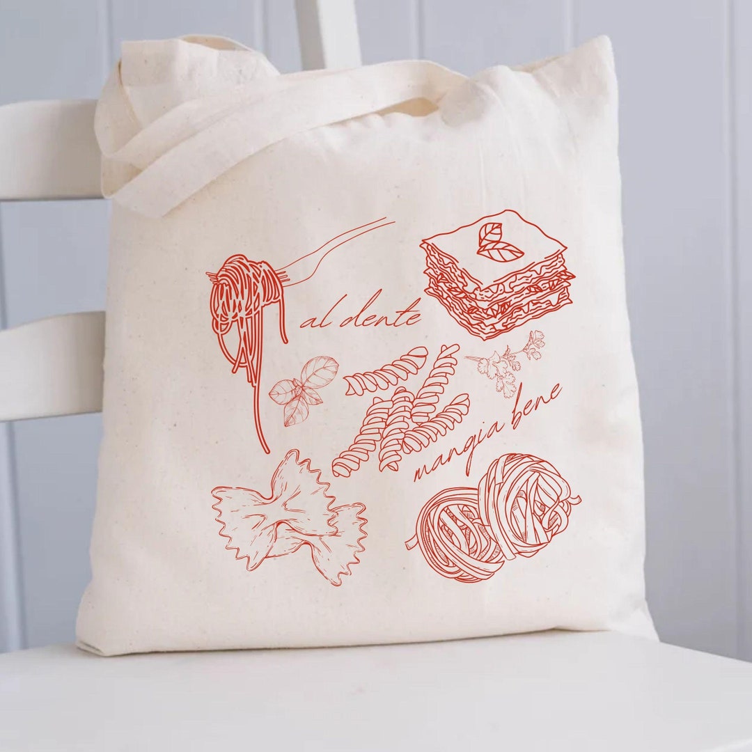 Al Dente Pasta Tote Bag La Dolce Vita Pasta Lover Gift Italian Gifts ...