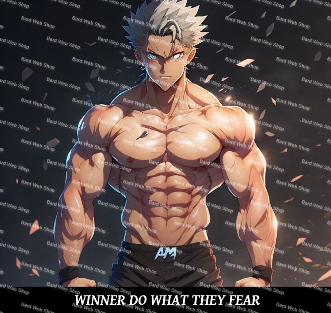 Bodybuilder PNG Anime Bodybuilder PNG Muscle Poster A4 - Etsy