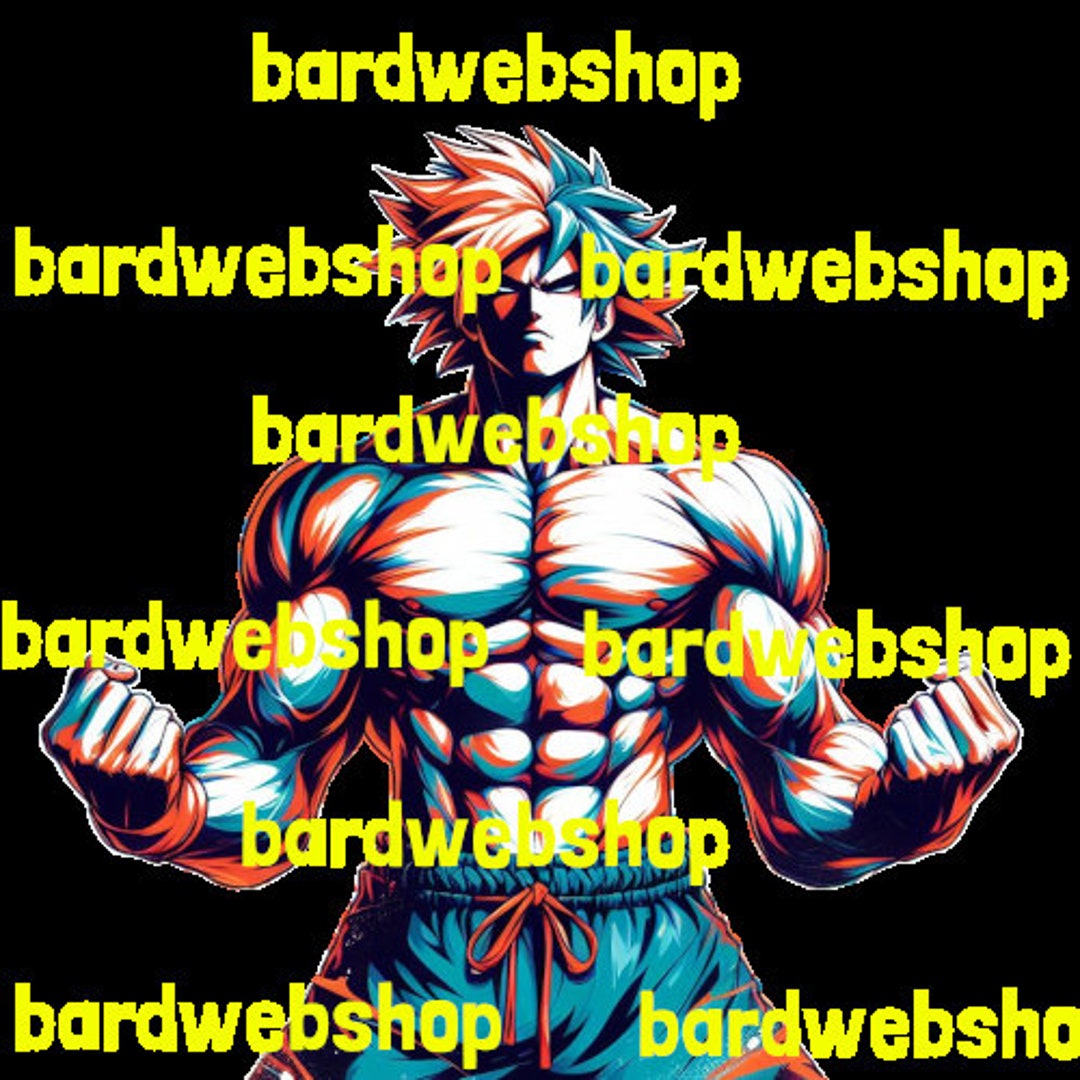 Bodybuilder PNG SVG , Muscle Poster, Anime Fitness , Anime Bodybuilder ...