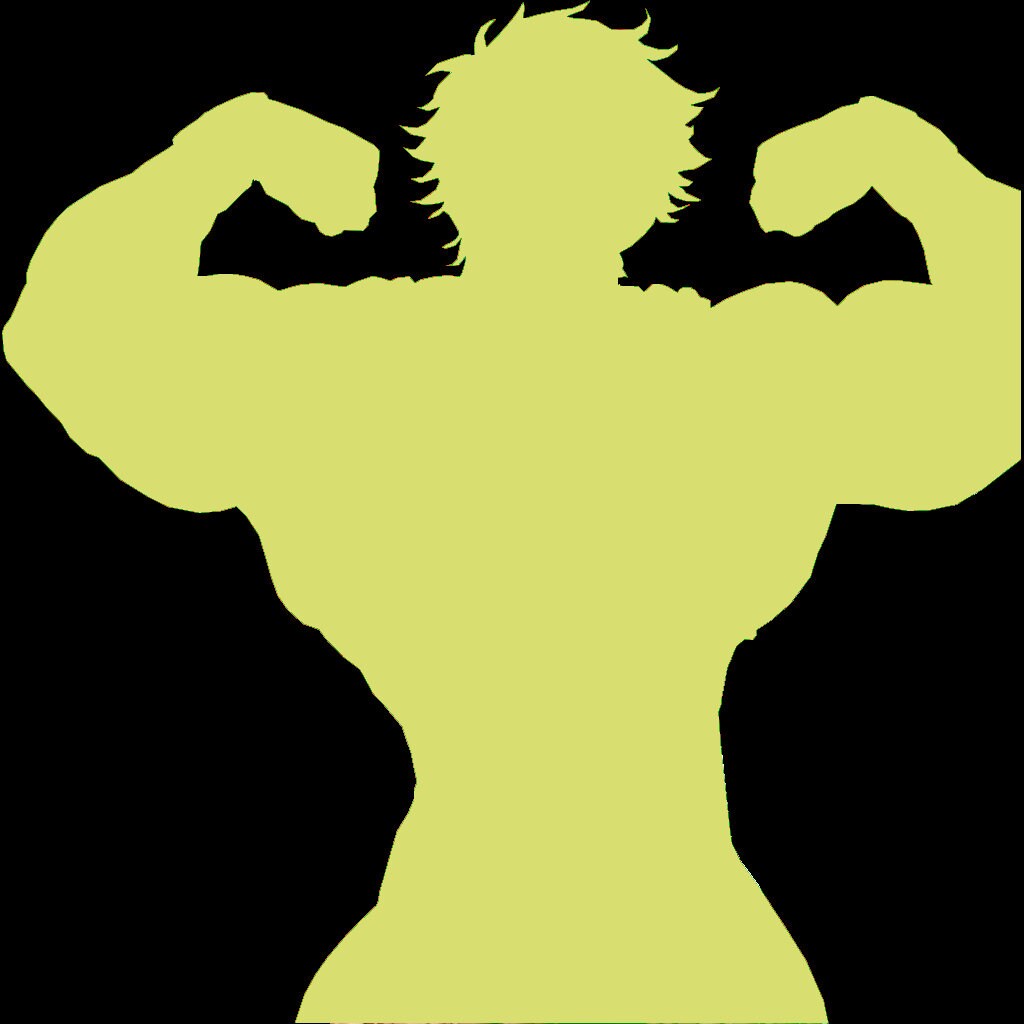 Bodybuilder PNG SVG, Muscle Poster, Anime Fitness , Anime Bodybuilder ...