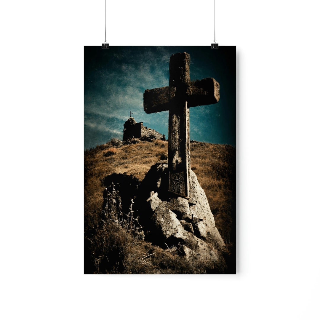 Rugged Cross on a Hill Lord Jesus Christ Christian Bible Devotional #1 ...