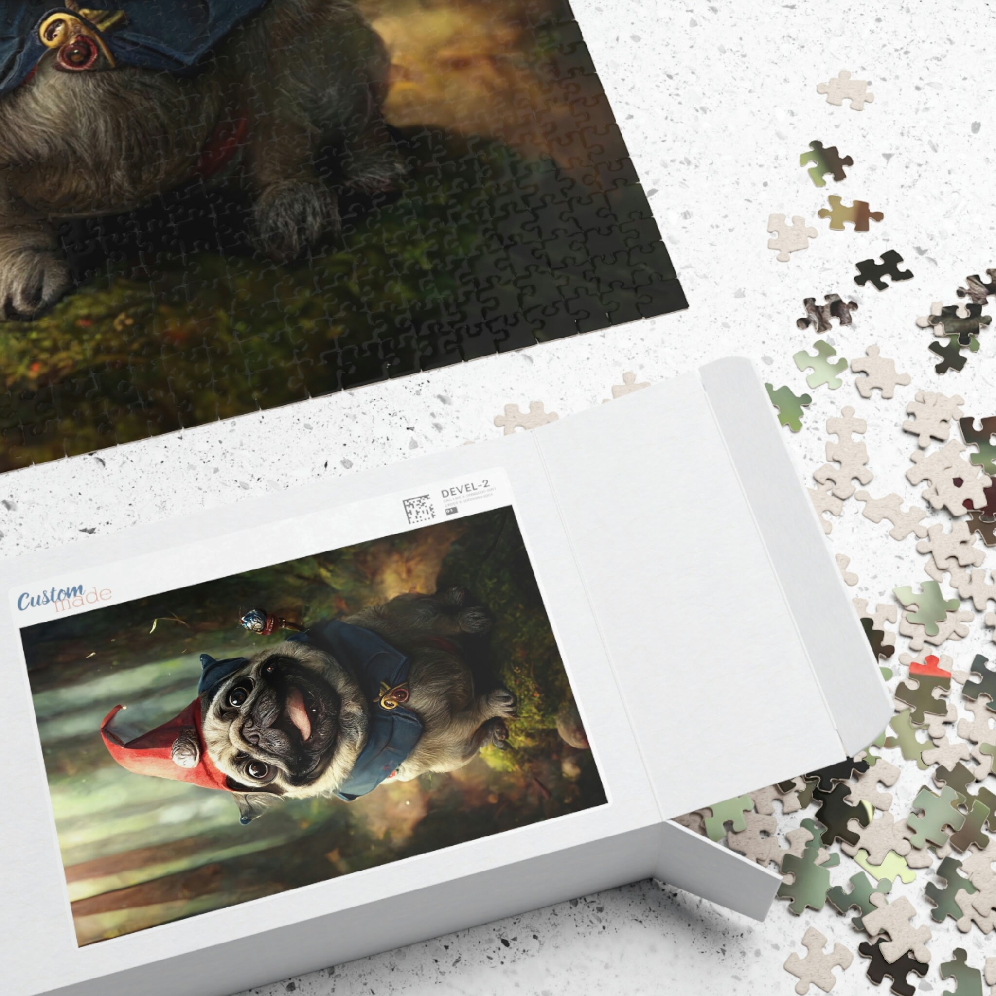Pug Dressed as a Gnome Dog Pet Jigsaw Puzzle - Etsy