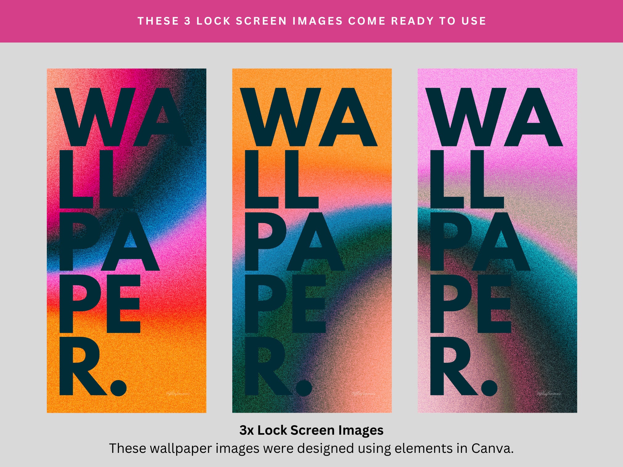 IPhone Wallpaper Design With Variations | Clever Text With Gradient ...