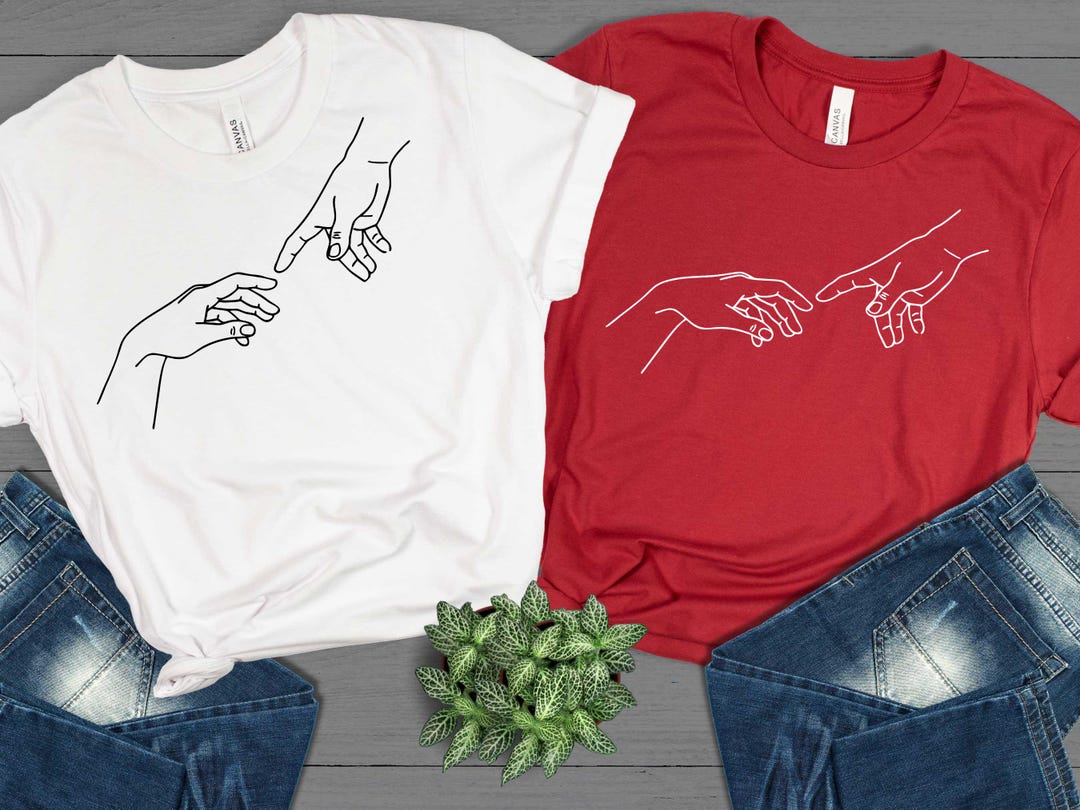 The Creation of Adam Shirt, Creation of Adam, Aesthetic Shirt ...