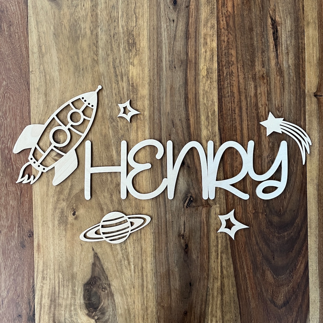 Space Nameplate Rocket for the Children's Room | Planets | Space Travel ...
