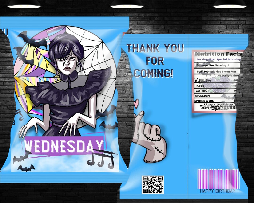 Wednesday Addams | Handmade Gift | Wednesday Addams Chip Bag ...