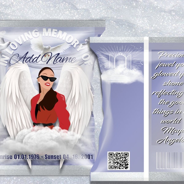 Chip Bag Template Memorial - Etsy