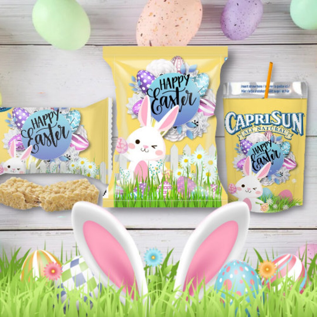 Easter Basket Stuffers| Easter Cereal Treats Package| Chip Bag Template ...