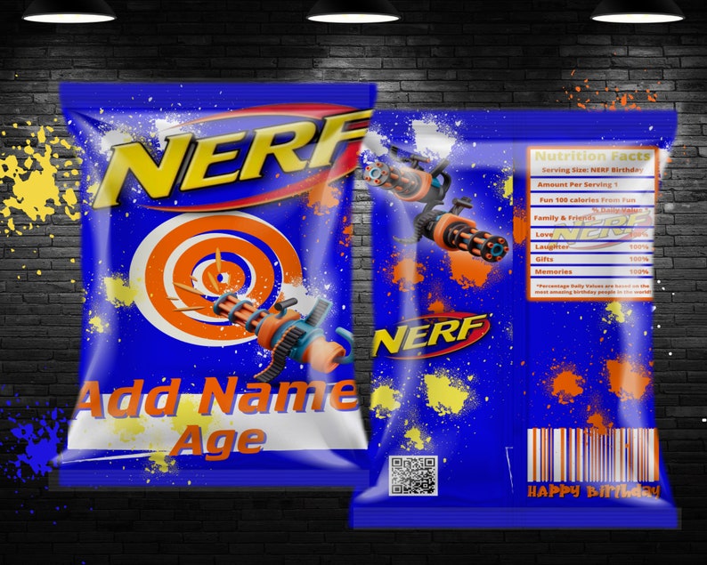 Printable Birthday Party| Chip Bags | Custom Treats Package| Chip Bag ...