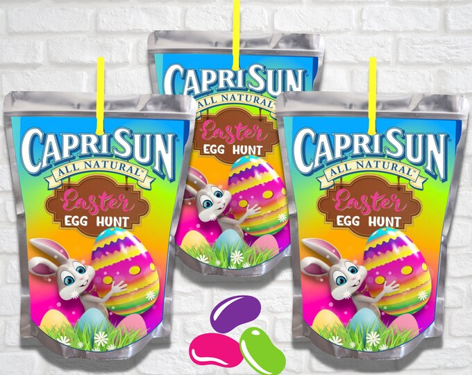 Easter Basket Stuffers | Easter Treats Package | Juice Pouch Labels ...