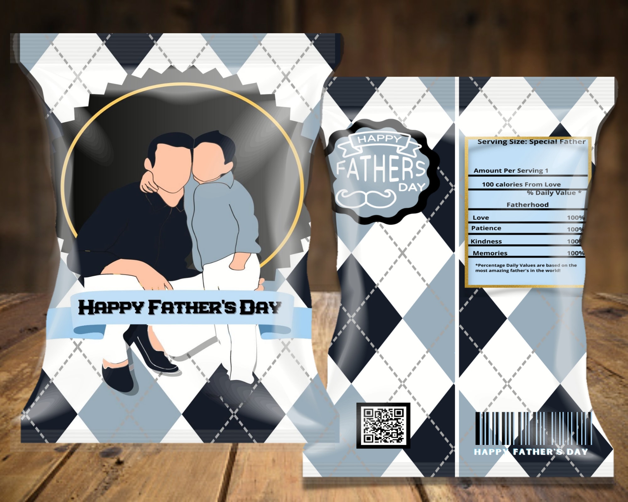 Father's Day Chip Bags | Printable Chip Bags | Gift Basket Fillers ...